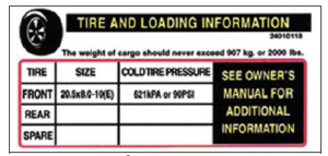 Where do I find the correct tire pressure for the tires on my boat ...